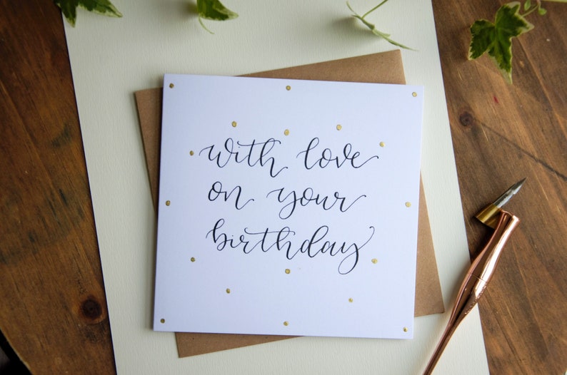Calligraphy Birthday Card | Birthday Card | Happy Birthday ...