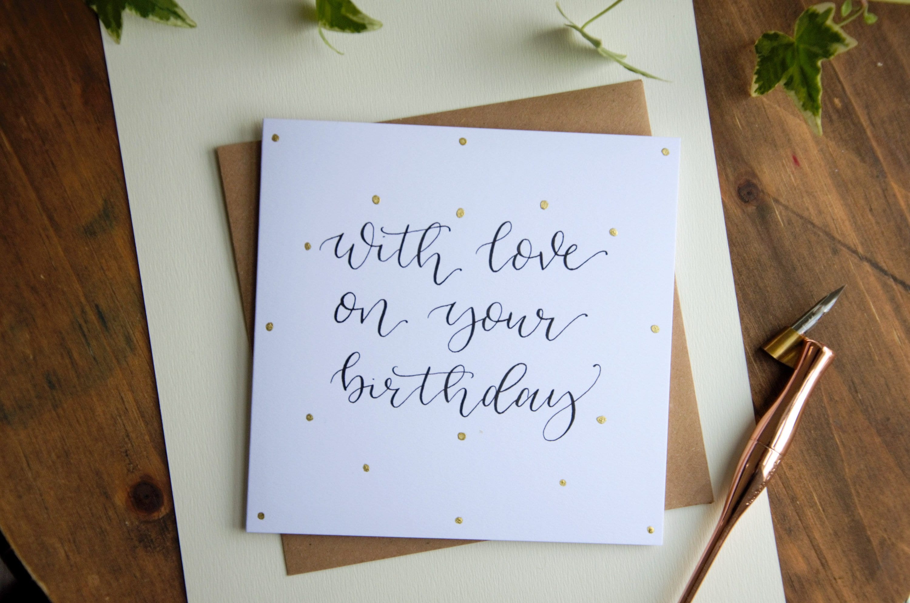 Calligraphy Birthday Card | Birthday Card | Happy Birthday ...
