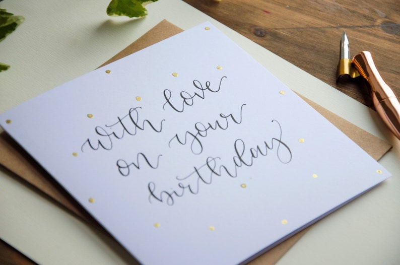 Calligraphy Birthday Card | Birthday Card | Happy Birthday ...