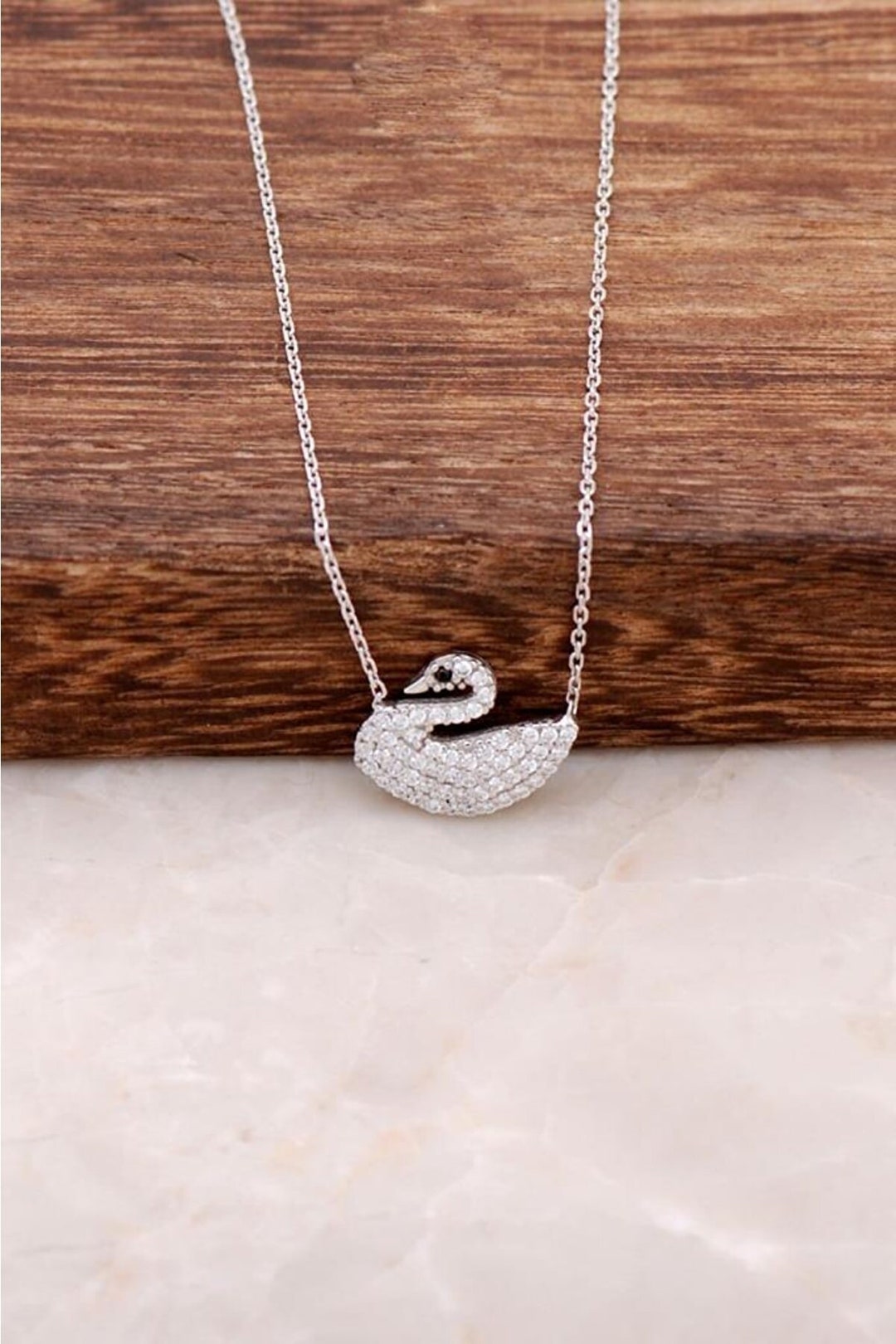 Swan Necklace- Silver Swan- Dainty Jewelry- Great Design- Sterling ...