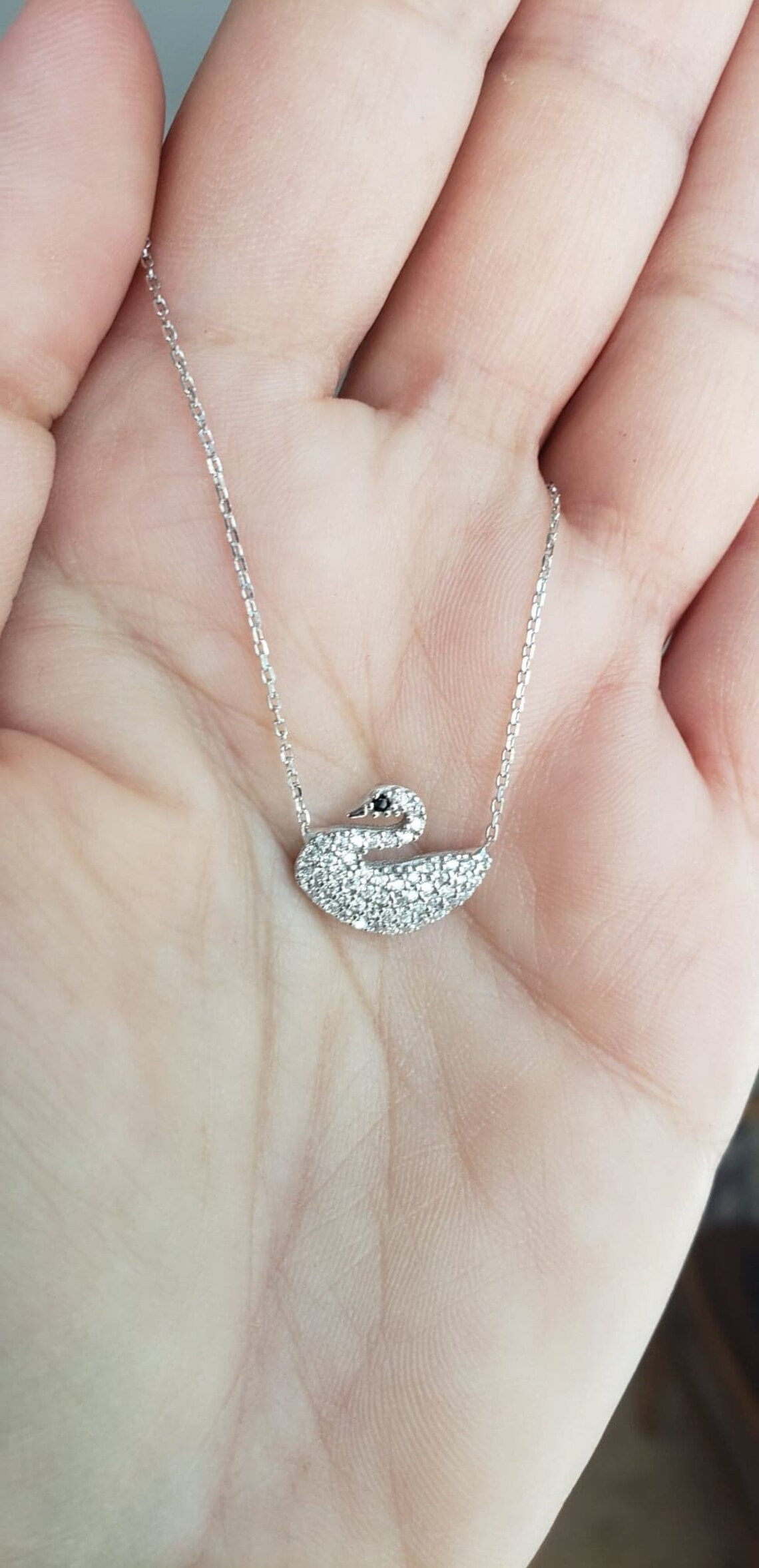 Swan Necklace- Silver Swan- Dainty Jewelry- Great Design- Sterling ...