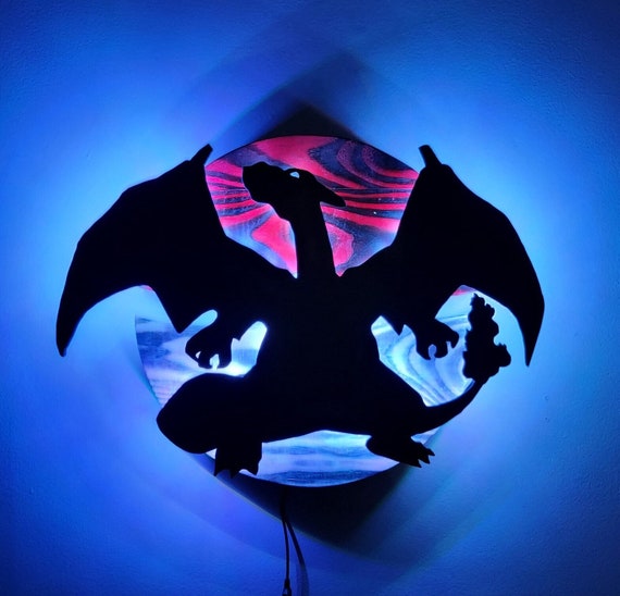 Charizard LED Wooden Custom Wall Art - Etsy