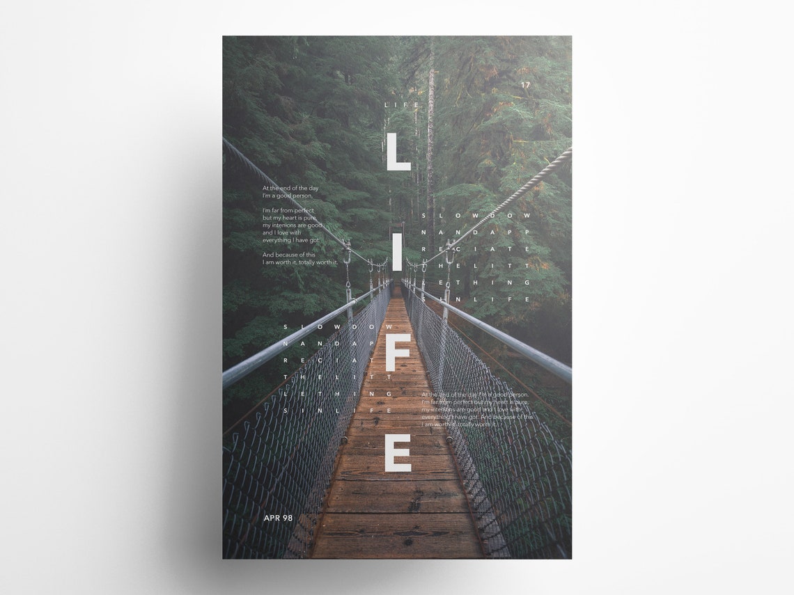 LIFE Personalised Poster Print Personalised Photo and Date - Etsy