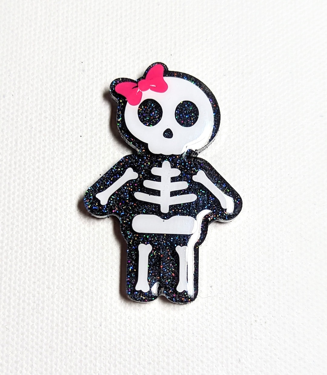 Skeleton Girl Badge Reel, Halloween Badge Reel Retractable, Xray Tech ...