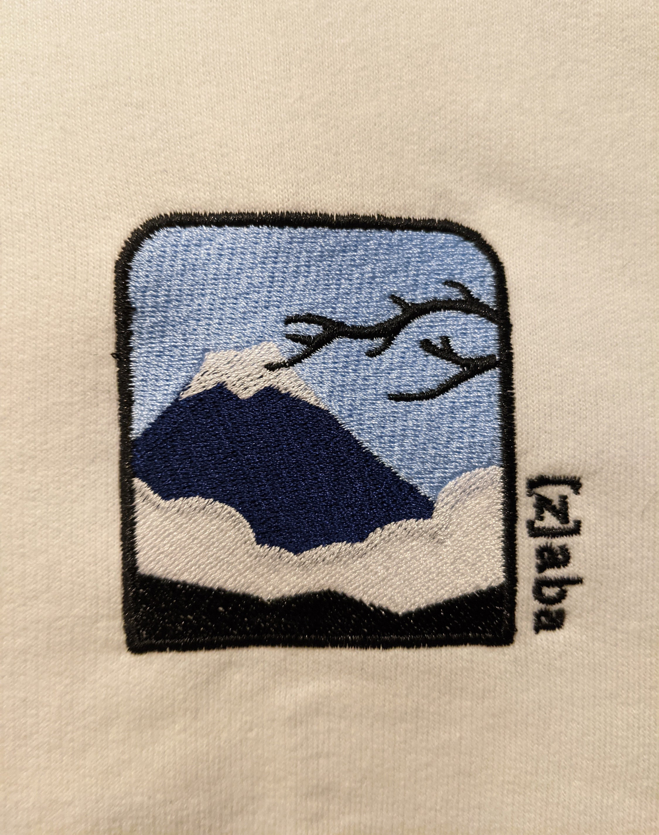 Embroidered Fuji Tote Bag, Mount Fuji Tote, Mountain Tote, Sustainable ...