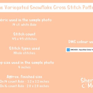 Small Snowflake Cross Stitch Pattern: Winter Theme (downloadable PDF ...