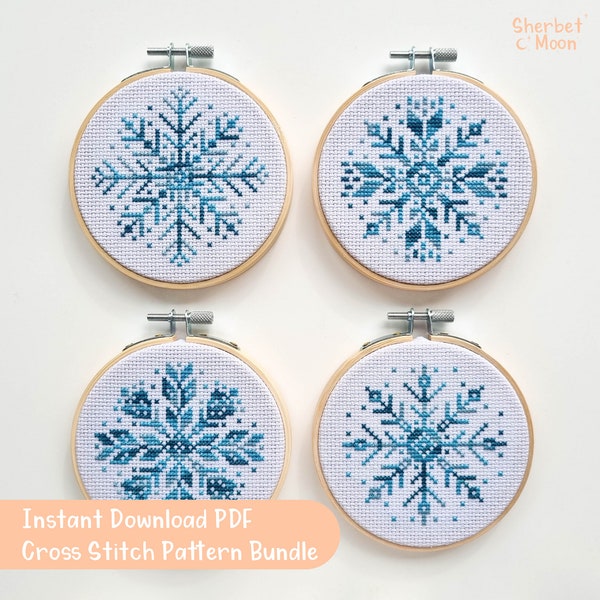 Snowflake Cross Stitch Pattern - Etsy