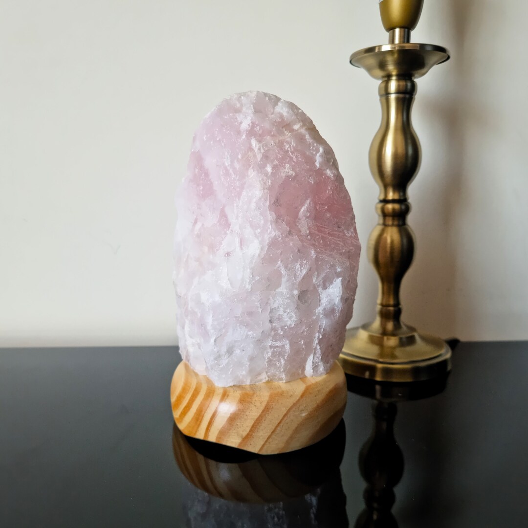 Rose Quartz Lamp Crystal Lamp Home Decor - Etsy