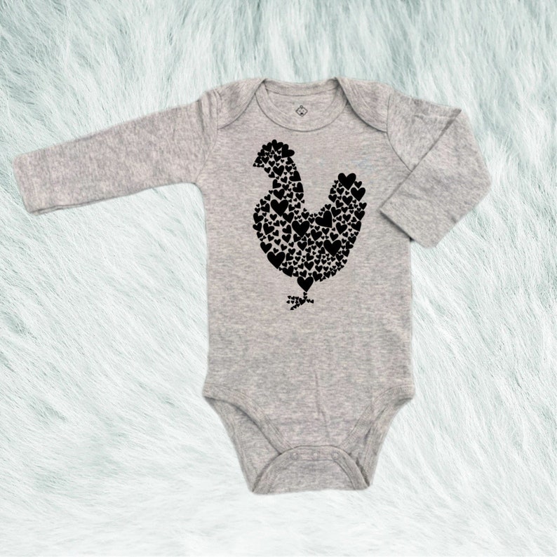 Baby Bodysuit Chicken Clothes Hen Baby Gift Farm Babies Farmer Baby ...
