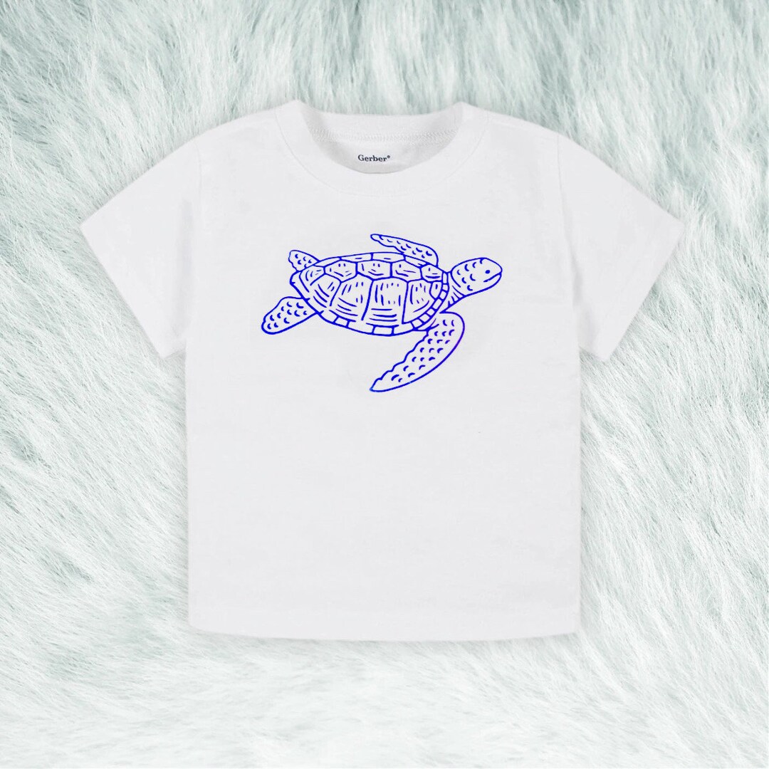 Graphic T-Shirt Big Blue Turtle Sea Turtle Ocean Design Sea Animals ...