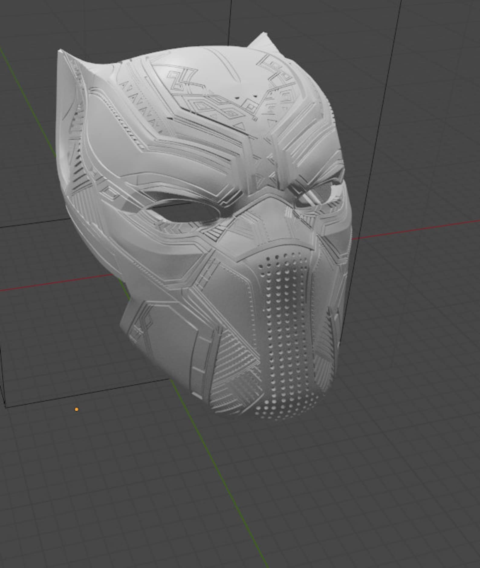 Black Panther Cosplay STL Mask File for 3D Printing - Black Panther ...
