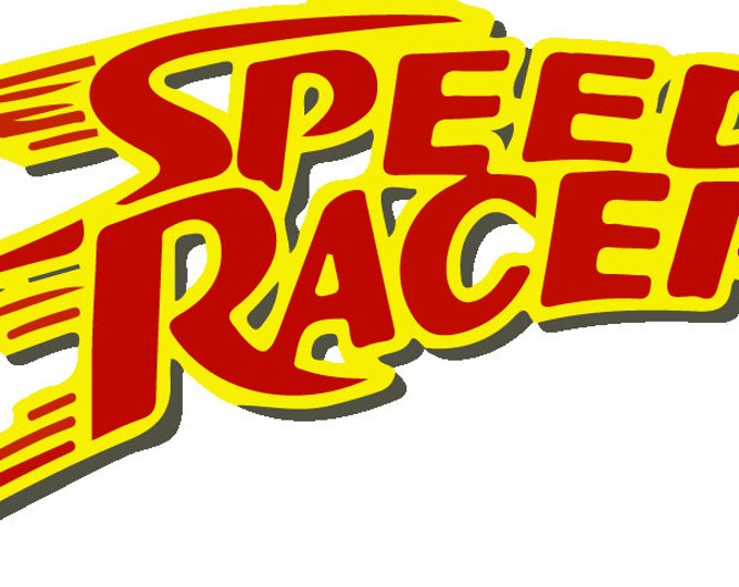 Speed Racer Logo | SVG PNG and JPG Format | Yellow Red Logo | - Etsy
