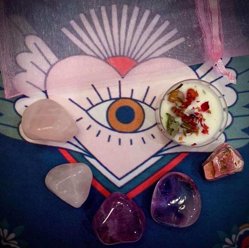 Love Intention Gemstones and Crystals Coriander Love Intention Tealight ...