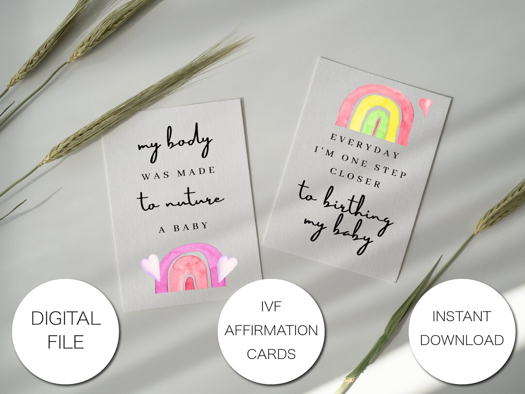 30 Fertility Affirmation Cards, IVF Affirmation Cards, Infertility ...