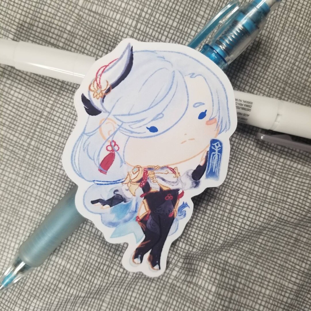 Chibi Shenhe Sticker Ice Exorcist Genshin Impact - Etsy