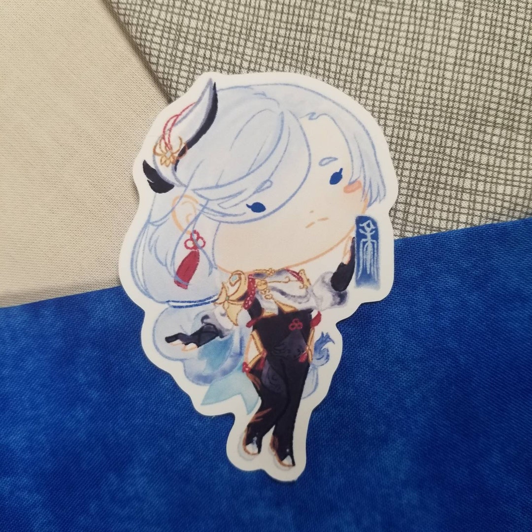 Chibi Shenhe Sticker Ice Exorcist Genshin Impact - Etsy
