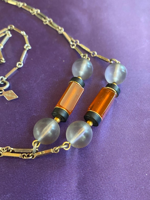 Sarah Coventry Goldtone Chain with Beads Necklace - Gem