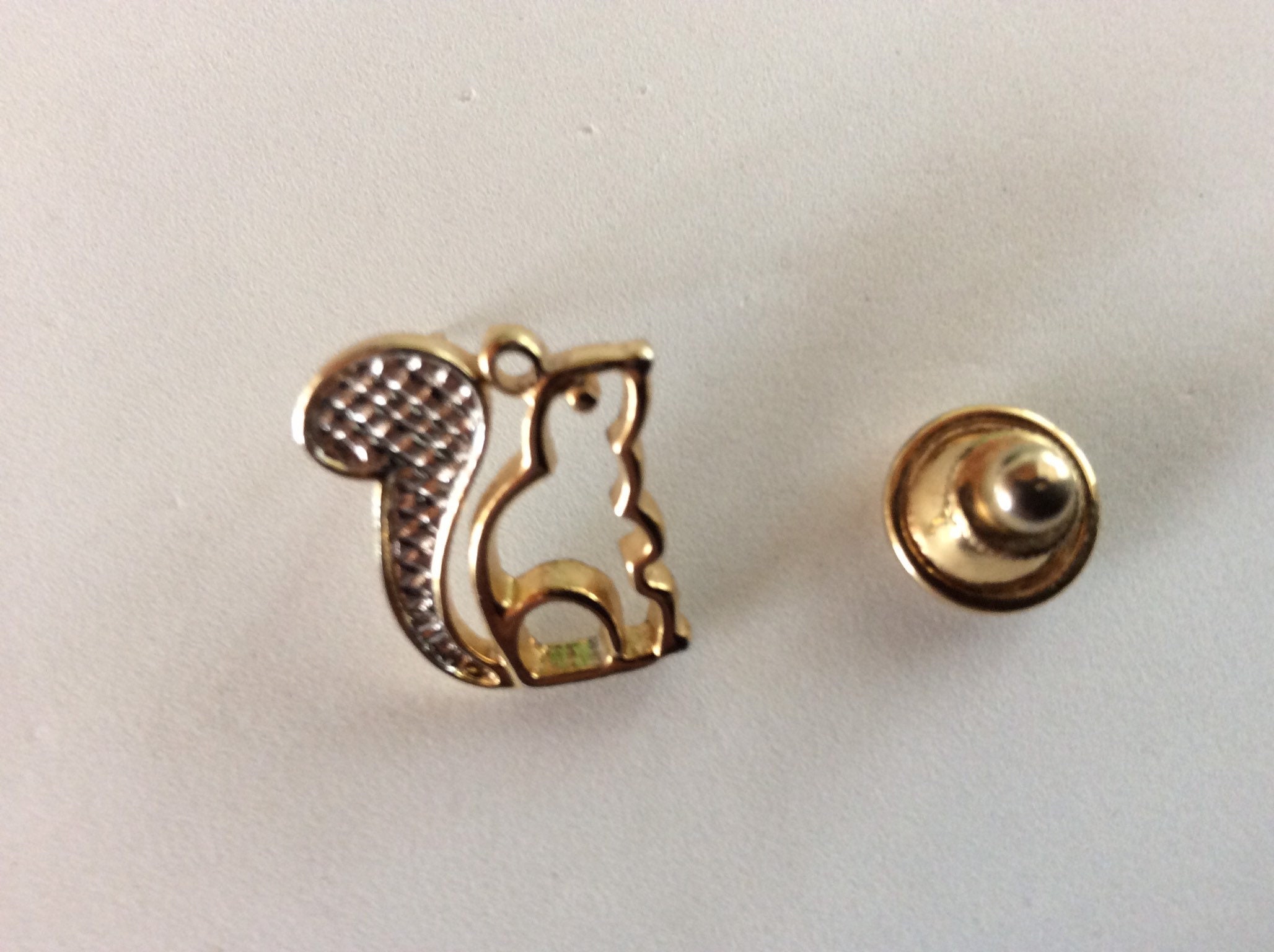 Avon Gold Toned Squirrel Tac Pin With Silver Tone Tail - Etsy