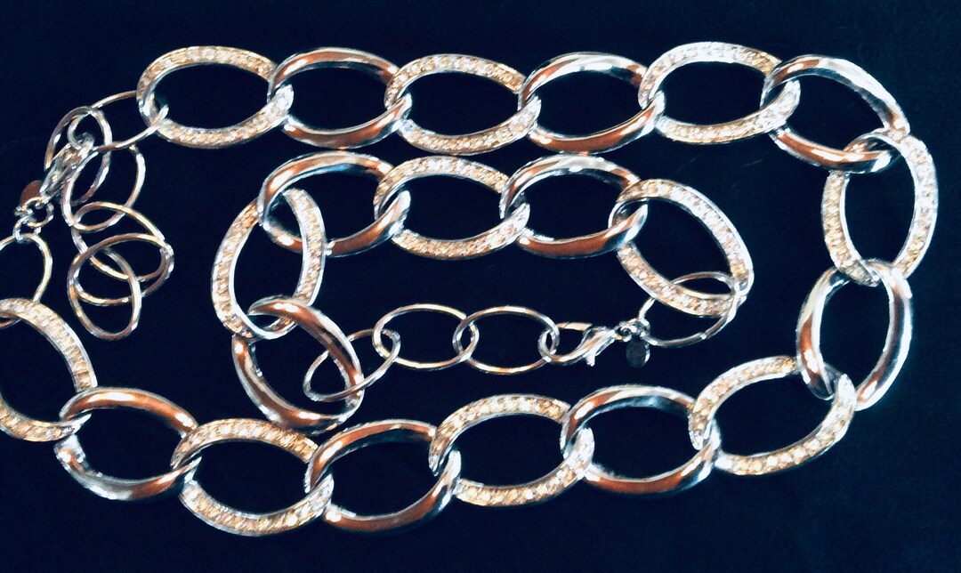 Vintage Premier Designs Silver Tone Necklace and Bracelet - Etsy