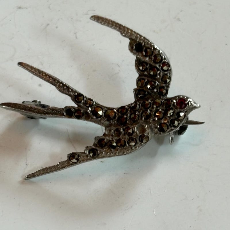 Swallow Brooch - Etsy