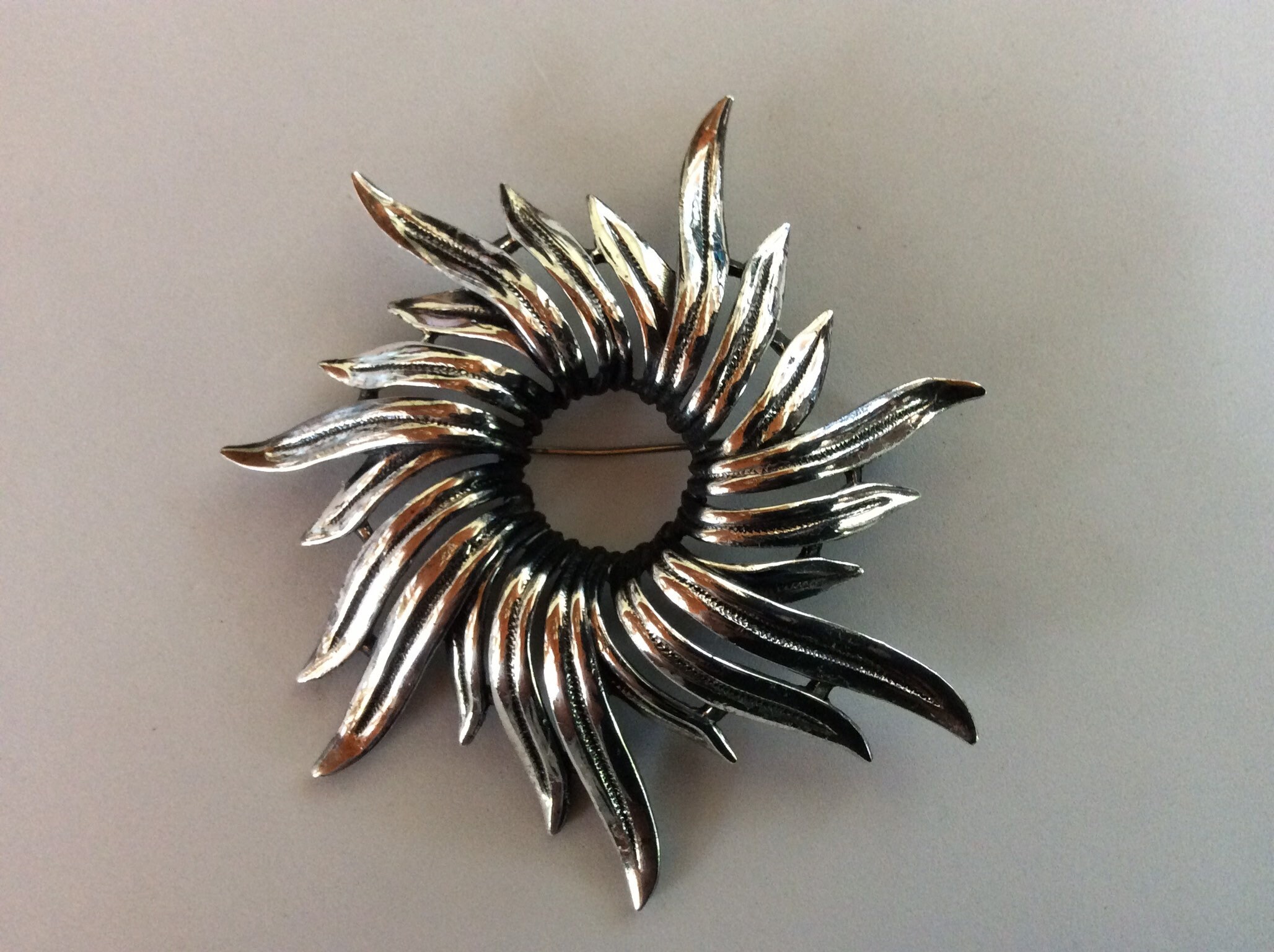 Vintage Tortolani Silver Plated Flower Brooch - Etsy Australia