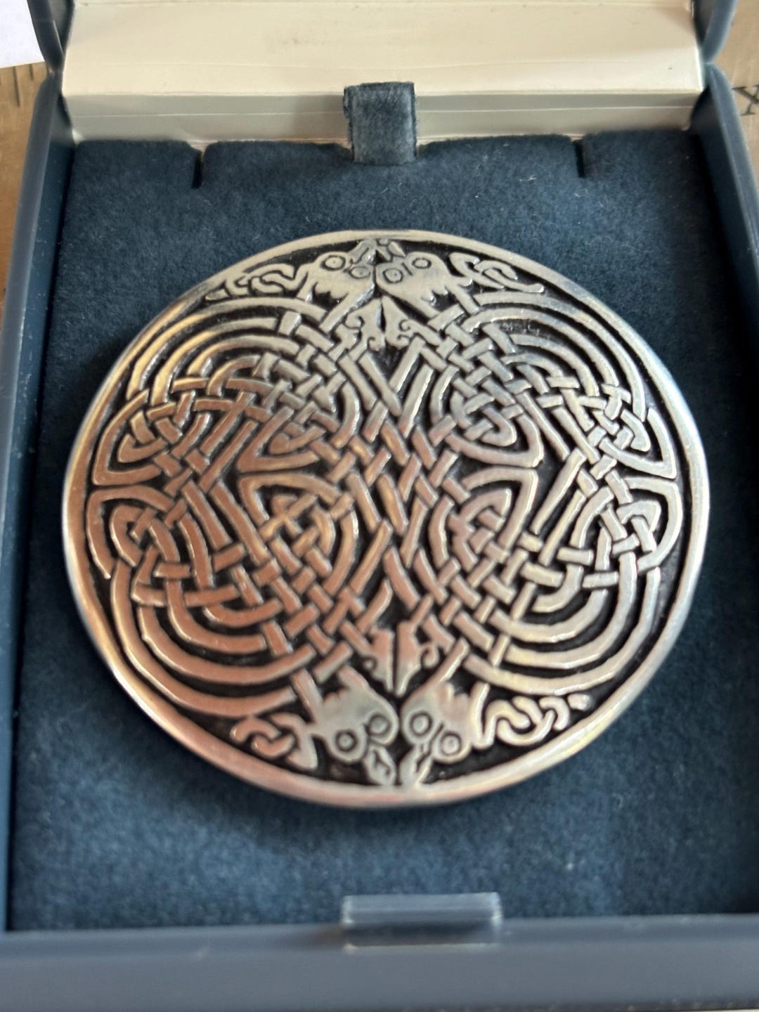 St. Justin Celtic Brooch in Pewter and Original Box - Etsy