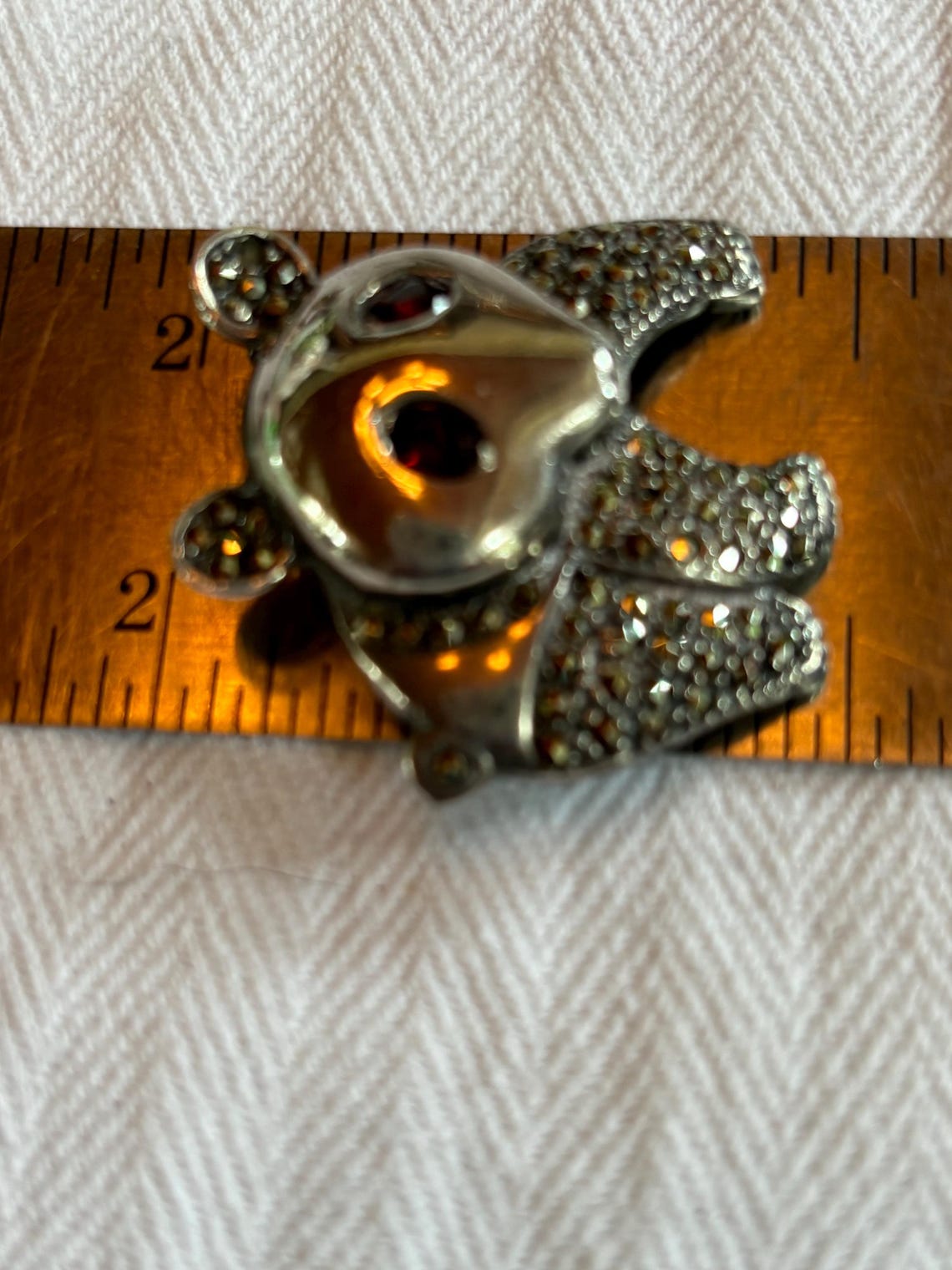 Wonderful Sterling Silver (925) Panda Bear Brooch With Moissanite and ...