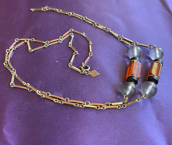 Sarah Coventry Goldtone Chain with Beads Necklace - Gem