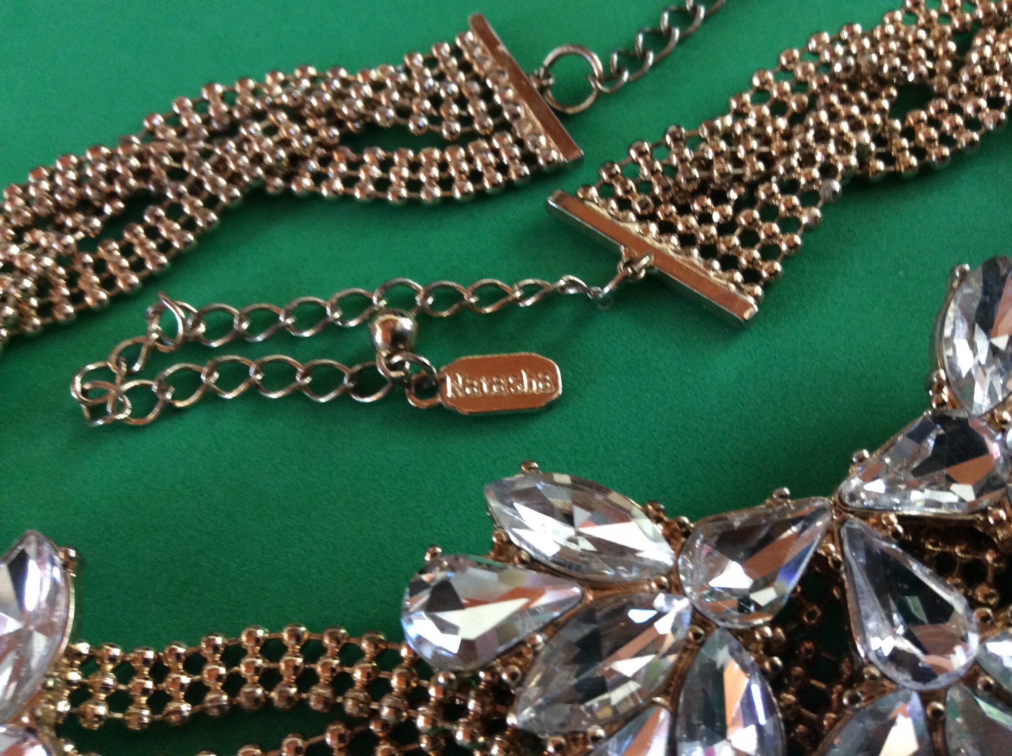 Natasha Braided Chain Rhinestone Necklace - Etsy