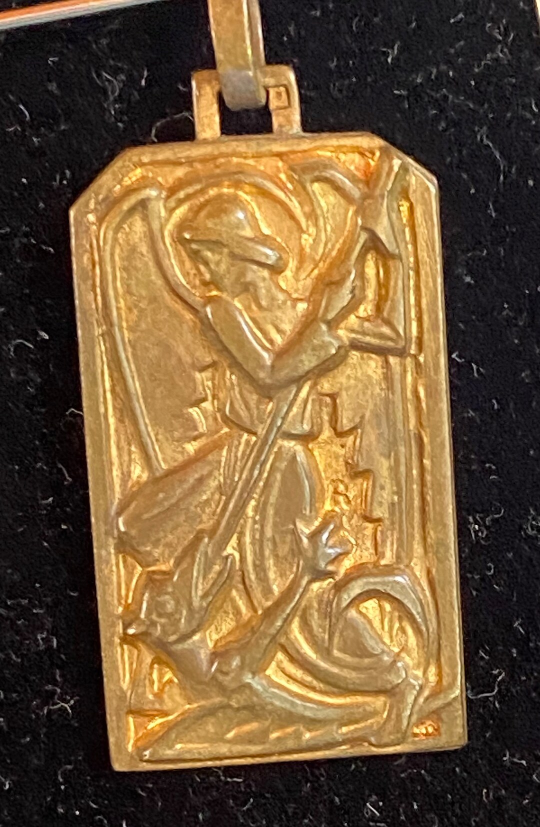 Copper St. George Pendant - Etsy