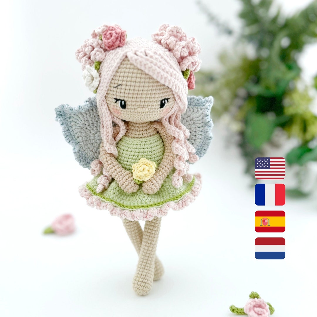 Crochet Doll Pattern, Crochet Fairy Doll, Amigurumi Fairy, Amigurumi ...