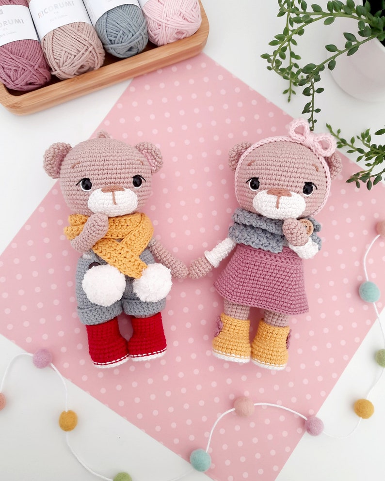 Amigurumi Crochet Pattern Ollie & Tilly Bear Pattern Bundle - Etsy