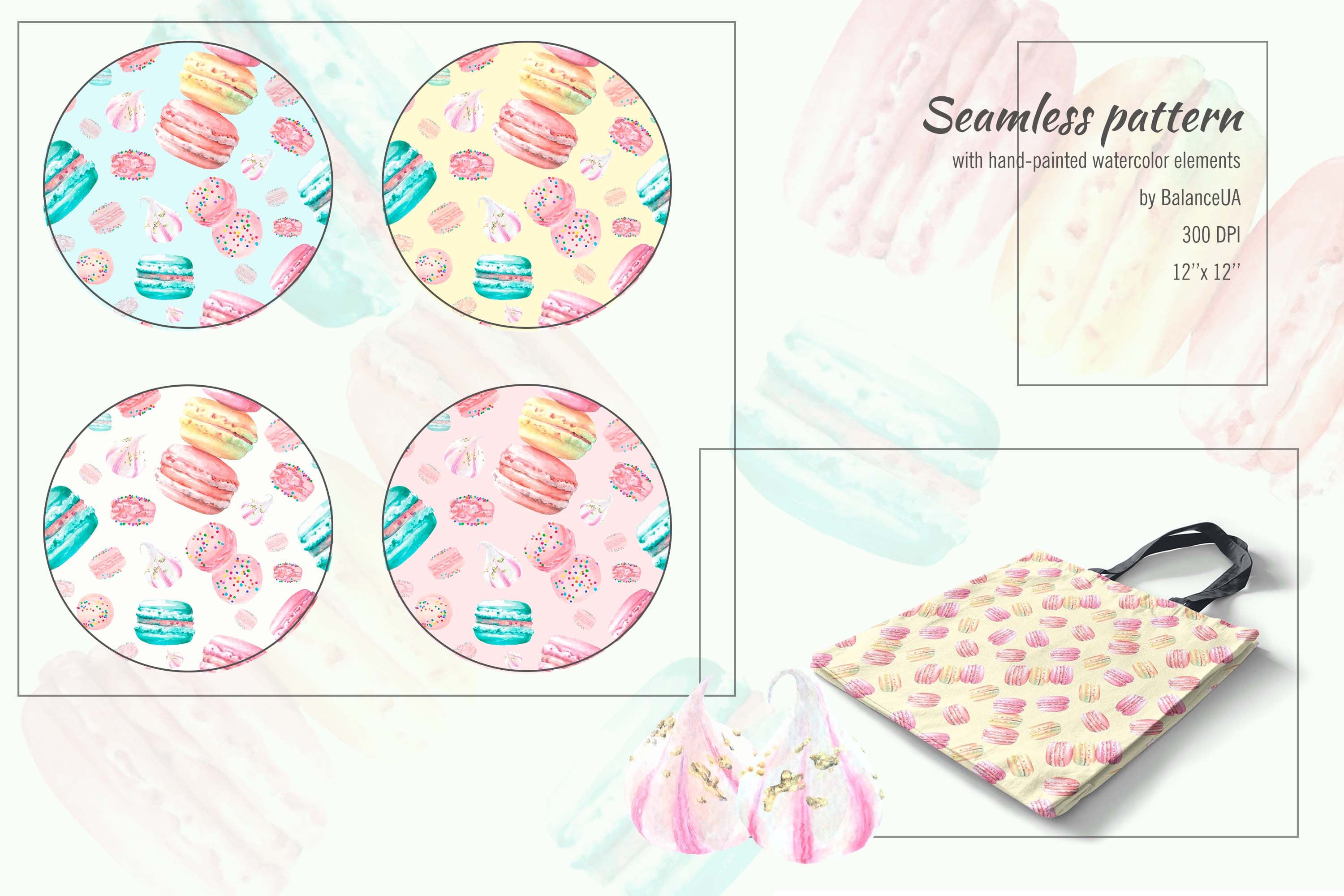 Watercolor Digital Paper Pack 12''x12'', Birthday Digital Paper ...