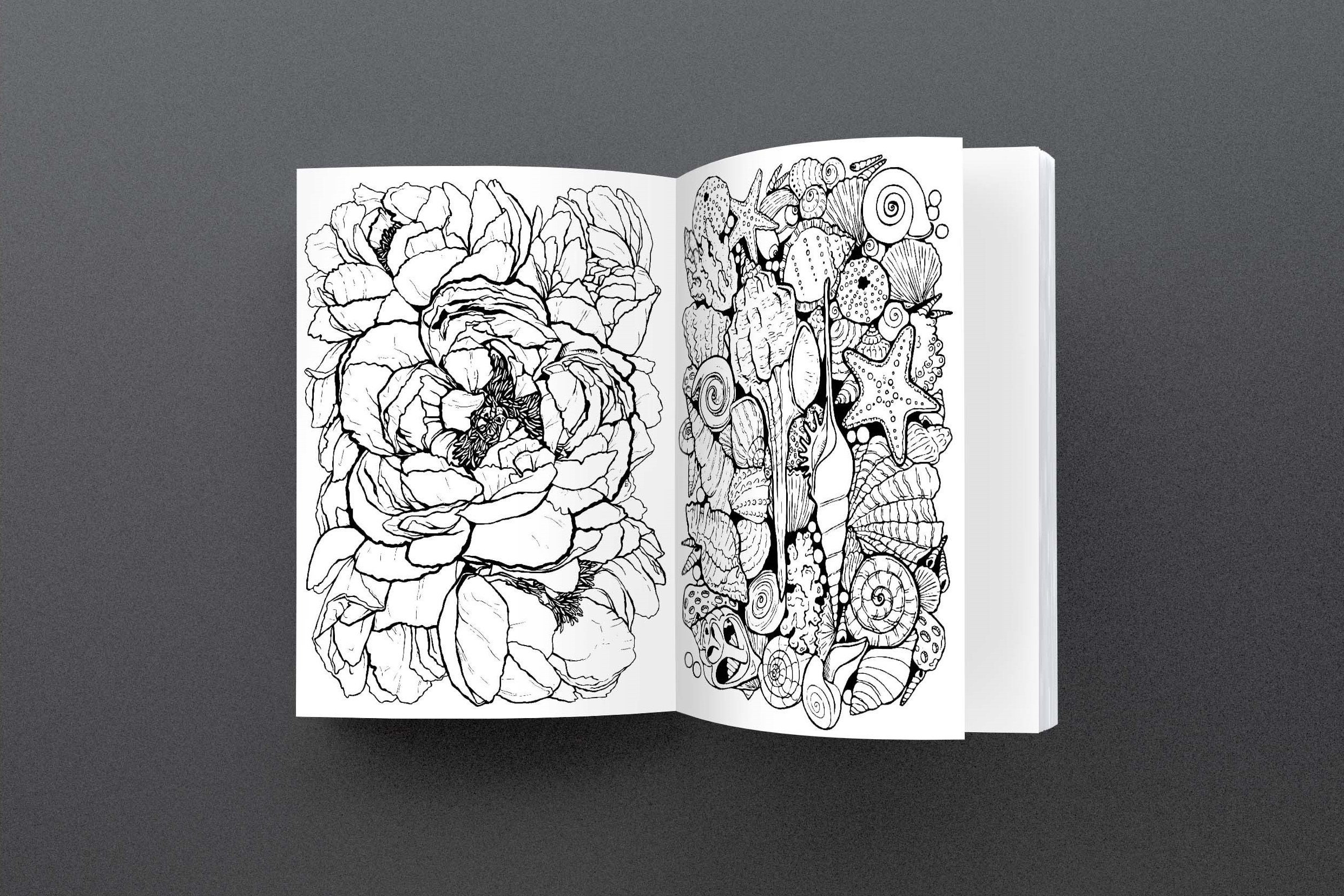 Libro para colorear imprimible para adultos y niños, páginas para ...