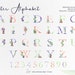 Easter Alphabet, Watercolor Clipart, Stylized Alphabet, Easter Letters ...