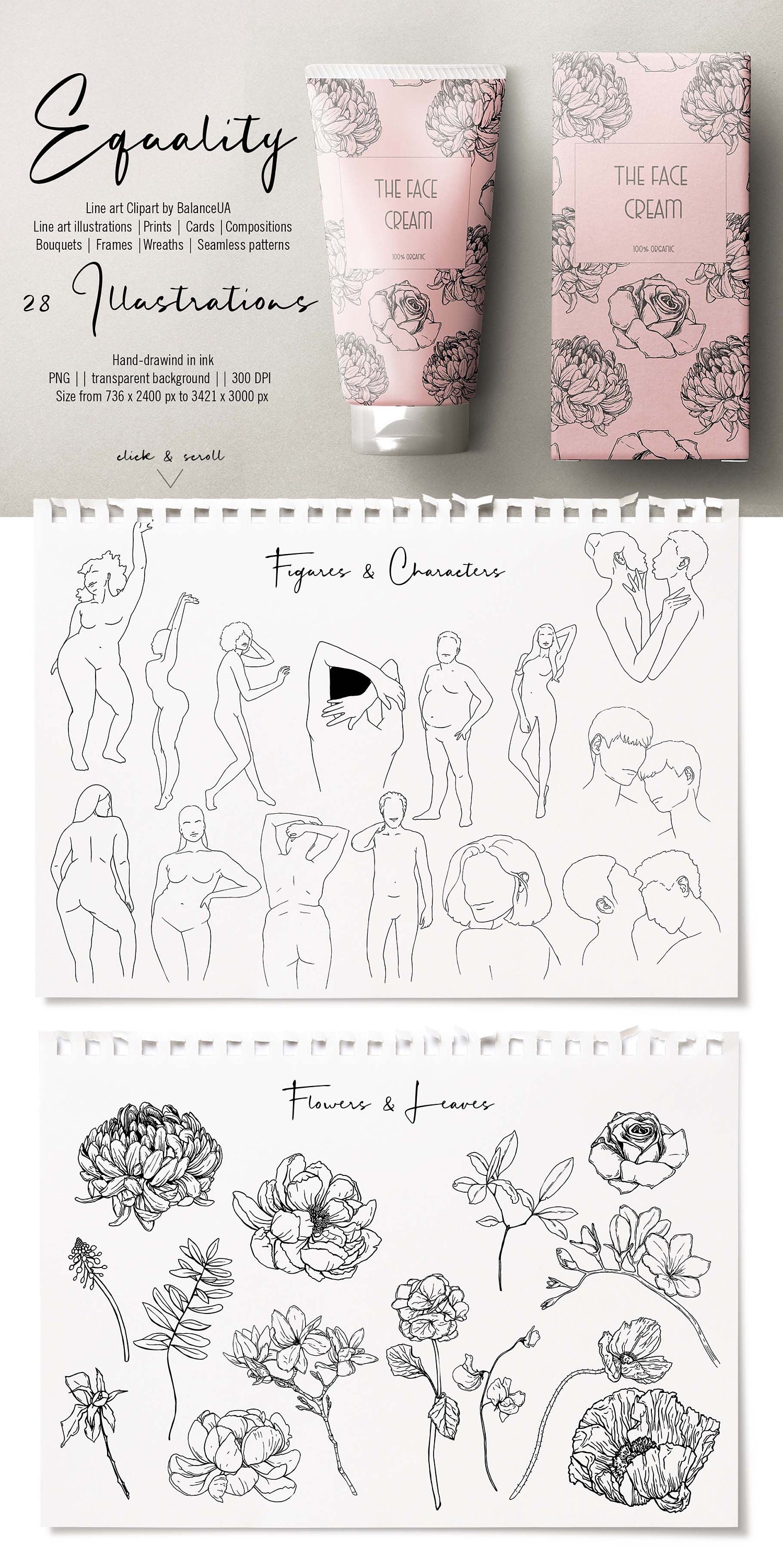 Equality Line Art Clipart, Line Art Floral PNG, Line Art Figures ...