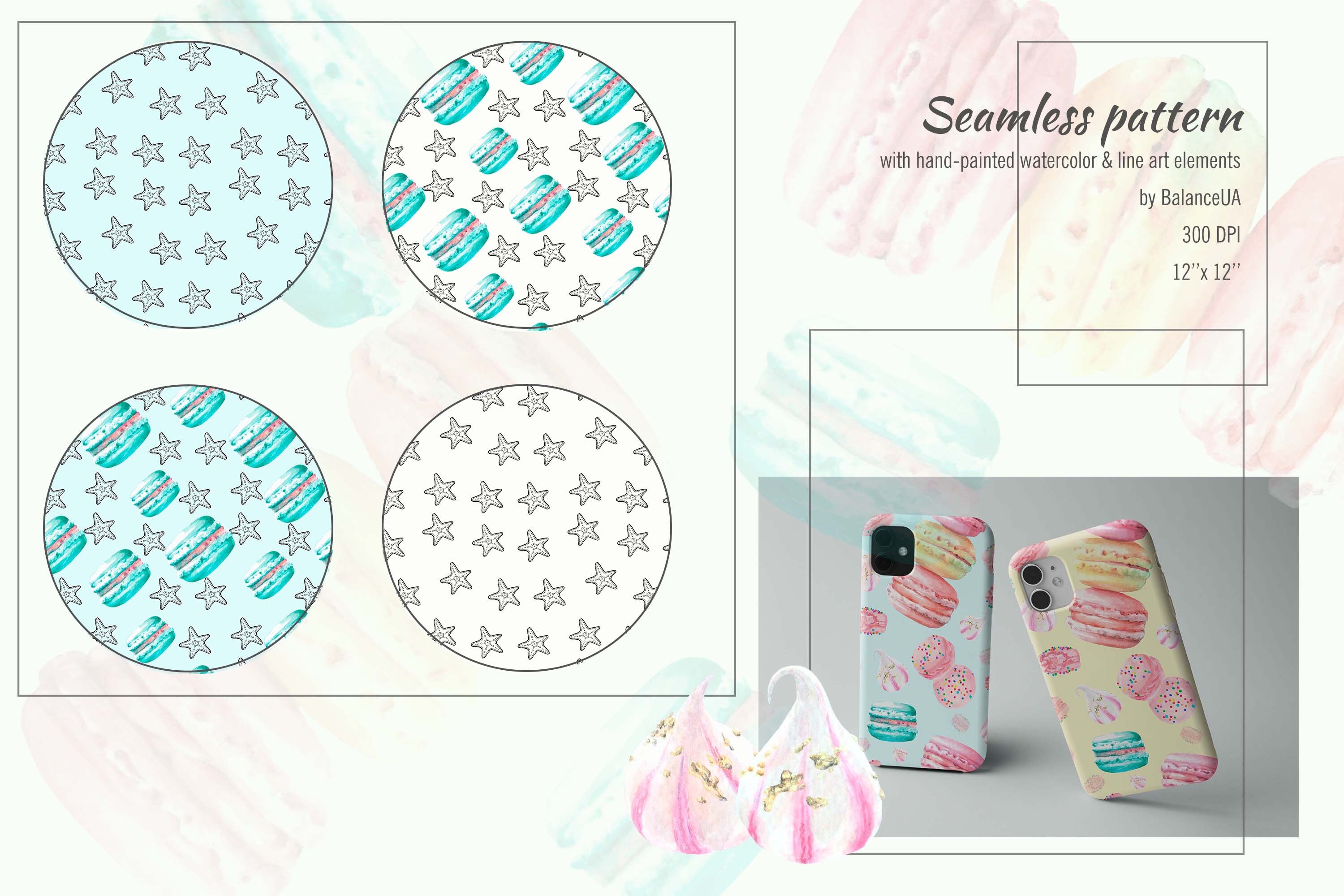 Watercolor Digital Paper Pack 12''x12'', Birthday Digital Paper ...