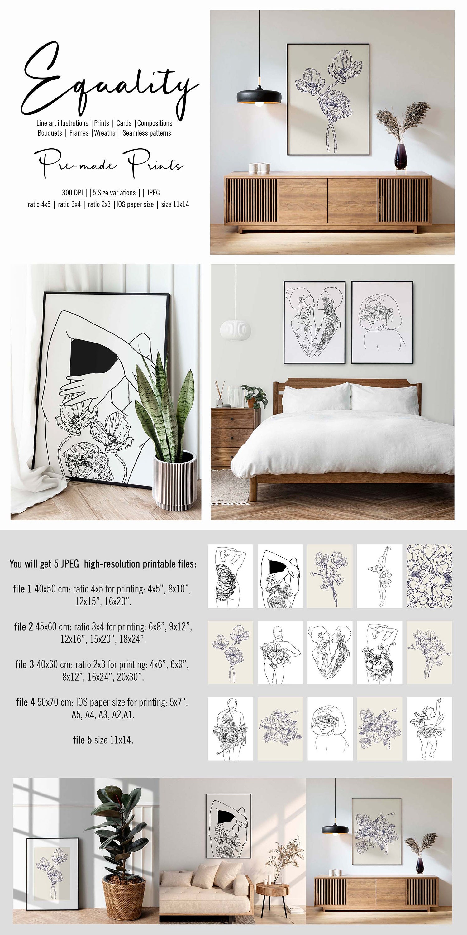 Equality Line Art Clipart, Line Art Floral PNG, Line Art Figures ...