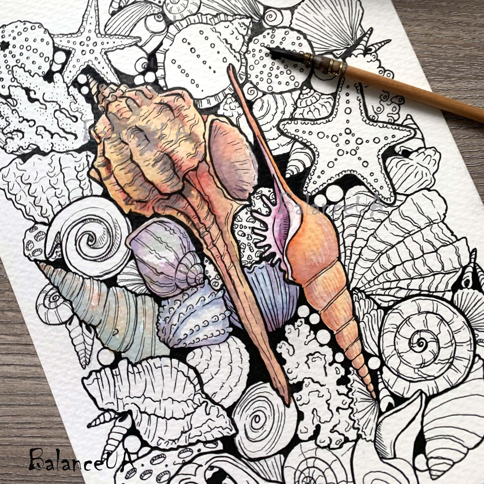 Printable Coloring Page, Nautical Coloring Page 8,5” X 11” and A4 ...