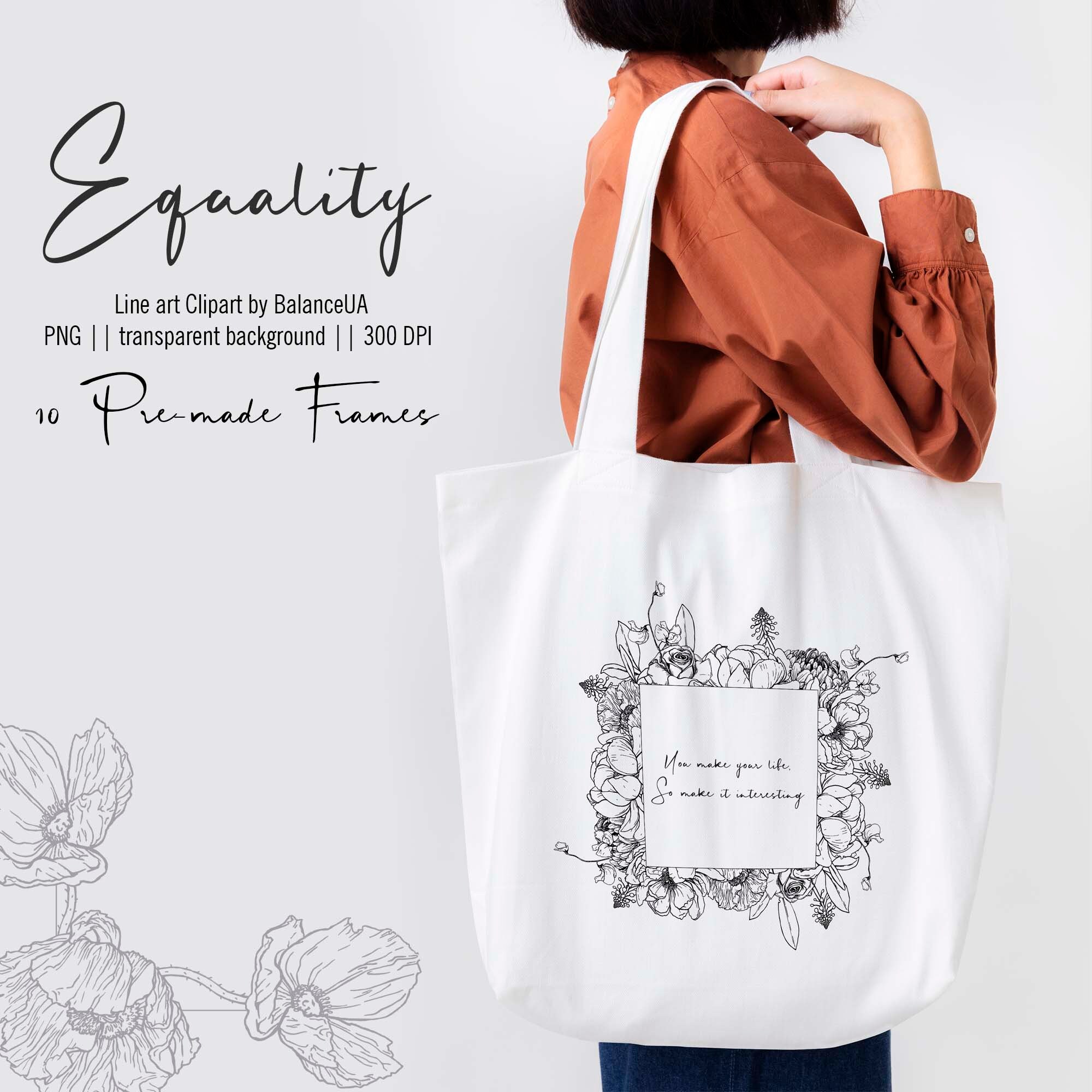 Line Art Frames Clipart Equality Clipart Floral Line Art - Etsy