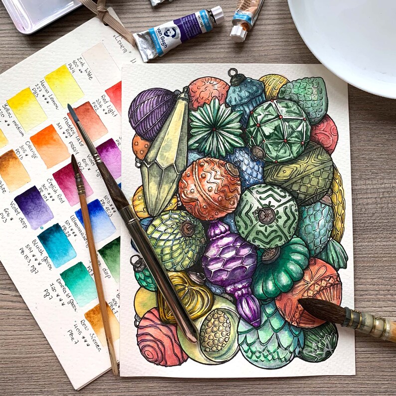 Printable Coloring Page Christmas Coloring Page 85 X 11 | Etsy