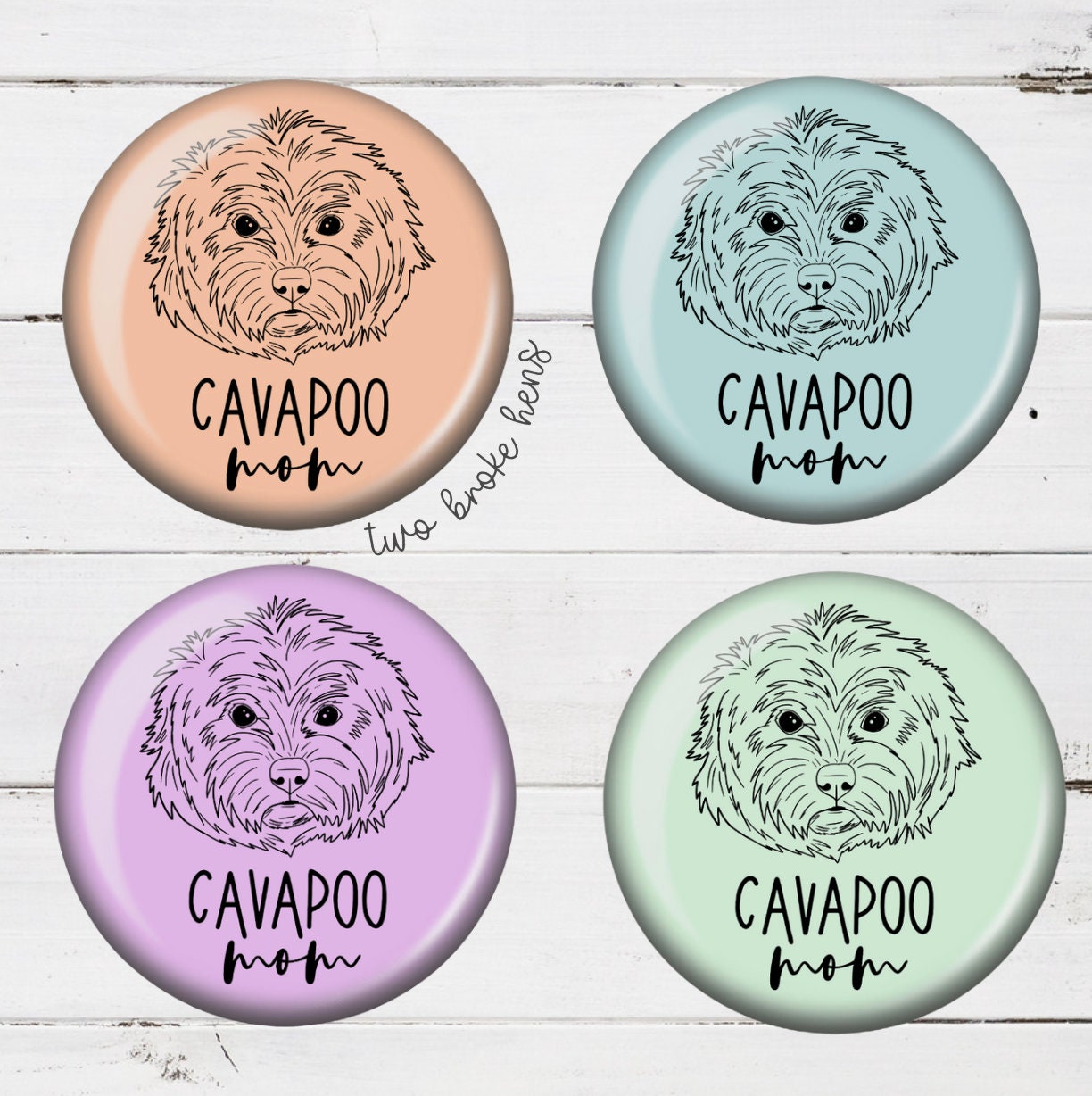 Cavapoo Mom Badge Reel - Etsy