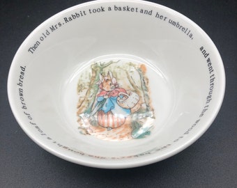 Peter Rabbit Child's Bowl Old Mrs. Rabbit Beatrix Potter - Etsy