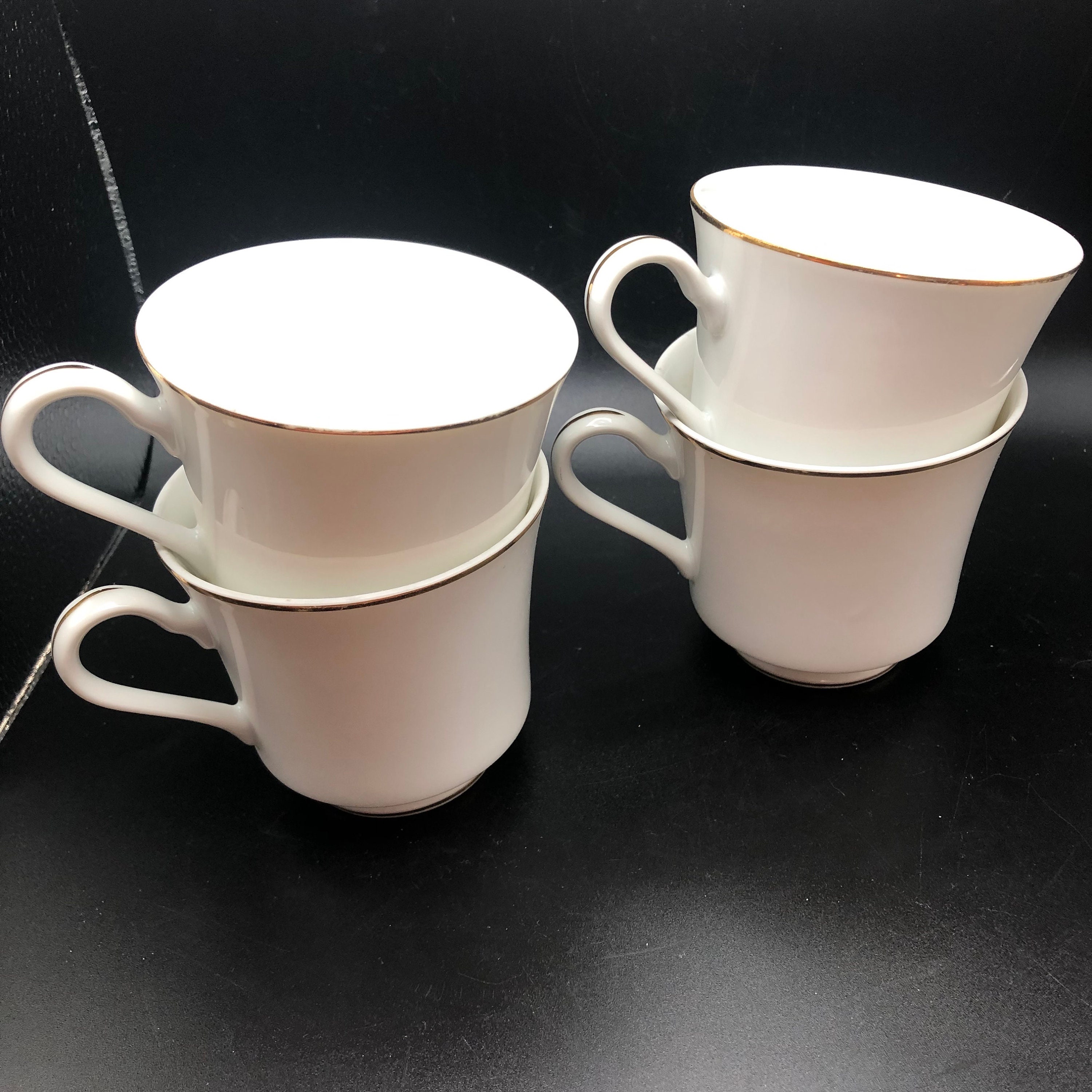 Vintage Holly Hobbie Porcelain Tea Cups Set of 4 Girl With Cat From ...