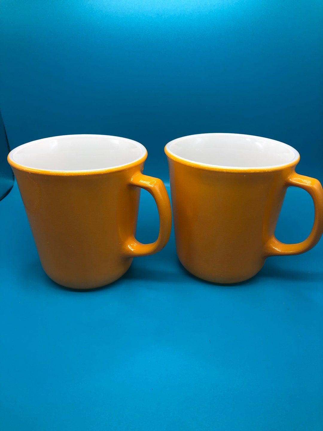 Corelle Yellow Mugs Set of Two 2 Corning Bright - Etsy