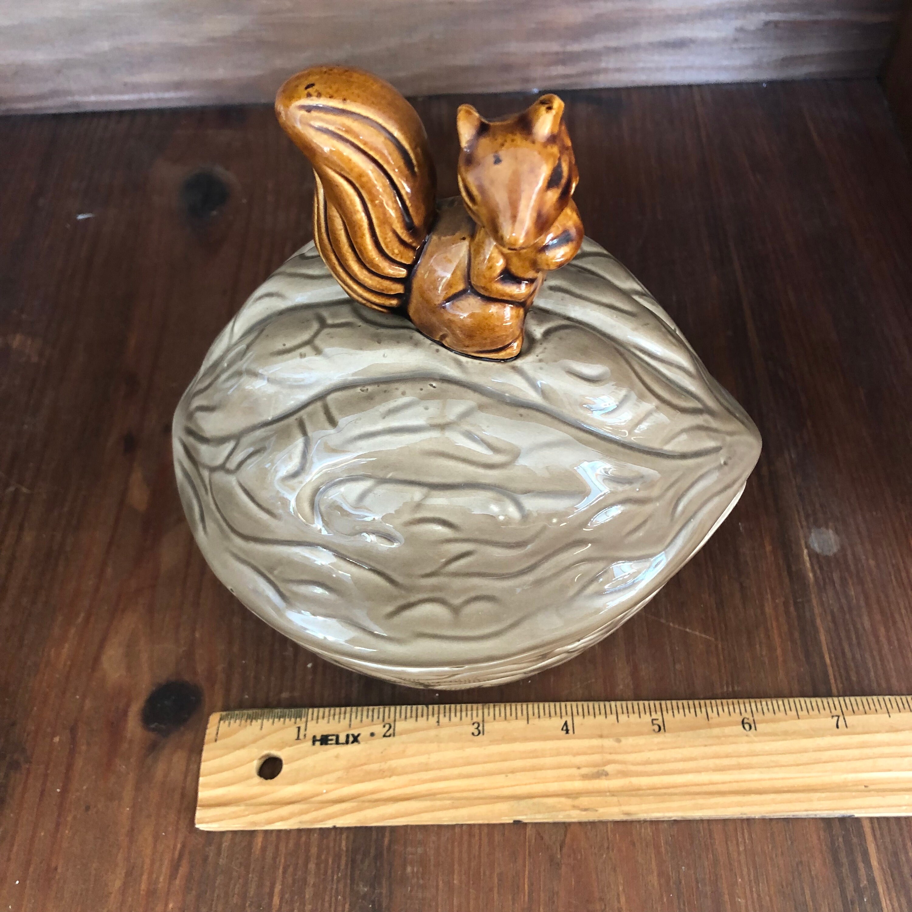Vintage Squirrel Dish Sitting on a Nut Ceramic Two Pieces Made in ...