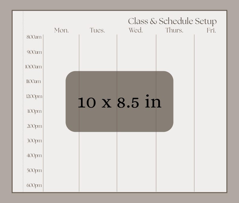 Printable College Planner: Budget, Class Schedule, Exam Tracker ...