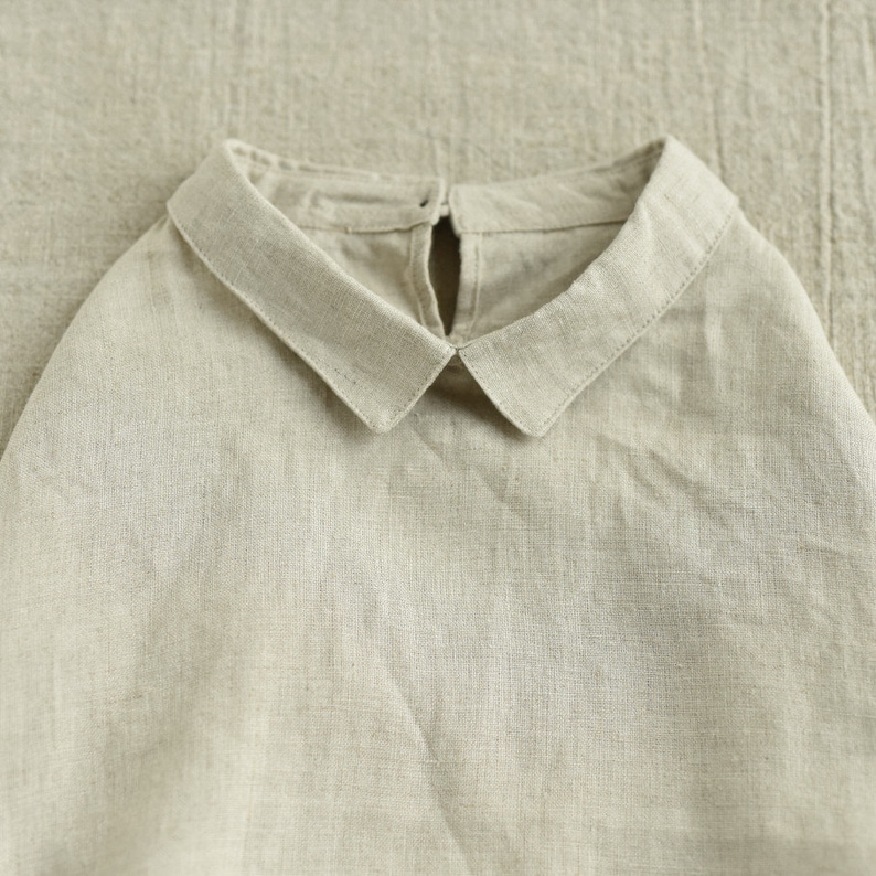 Womens Tops Linen Top Linen Shirt Sleeved Tops for Girl - Etsy