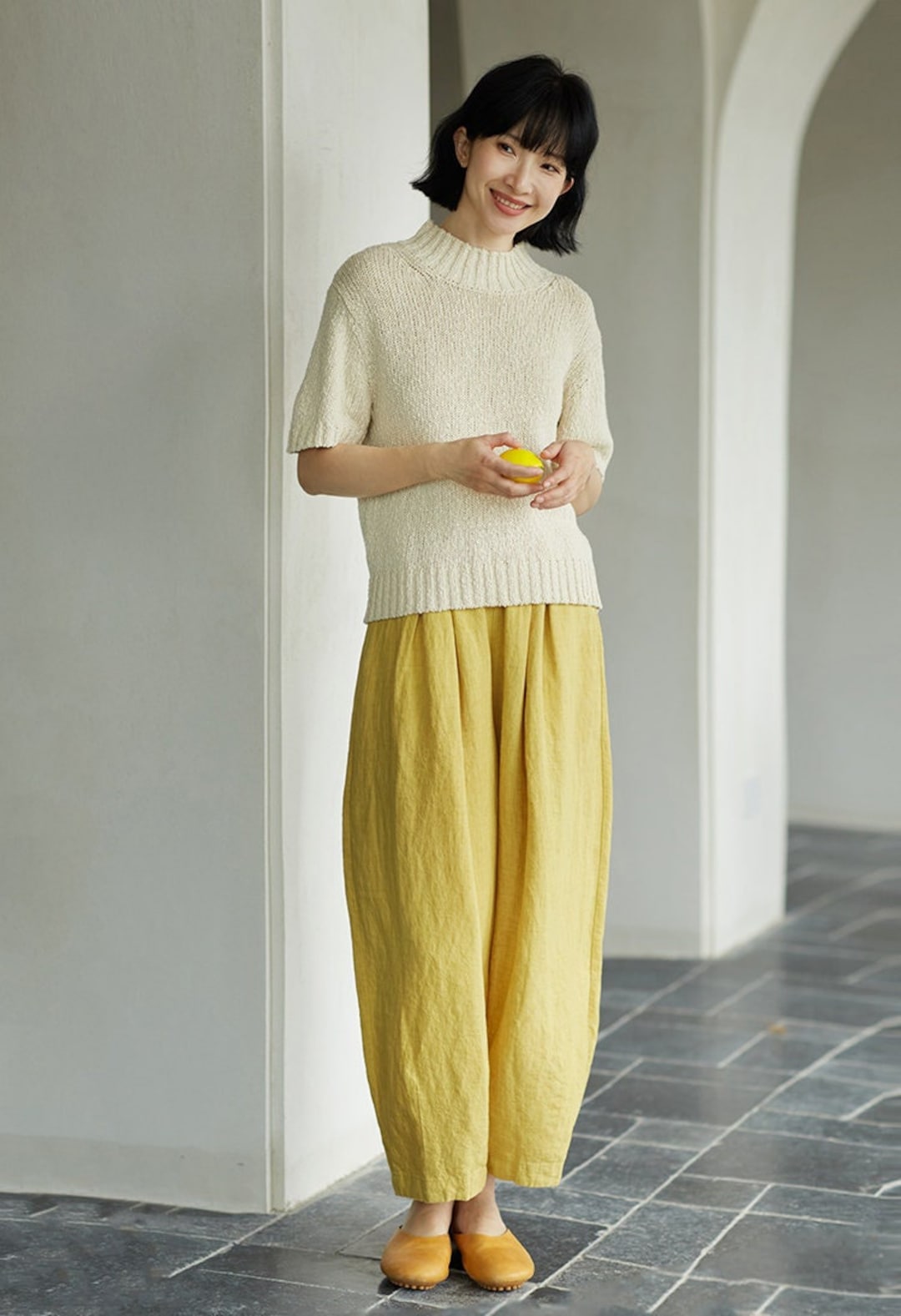 Linen Pants With Pockets, Cotton Linen Trousers for Women, Fall Elastic ...