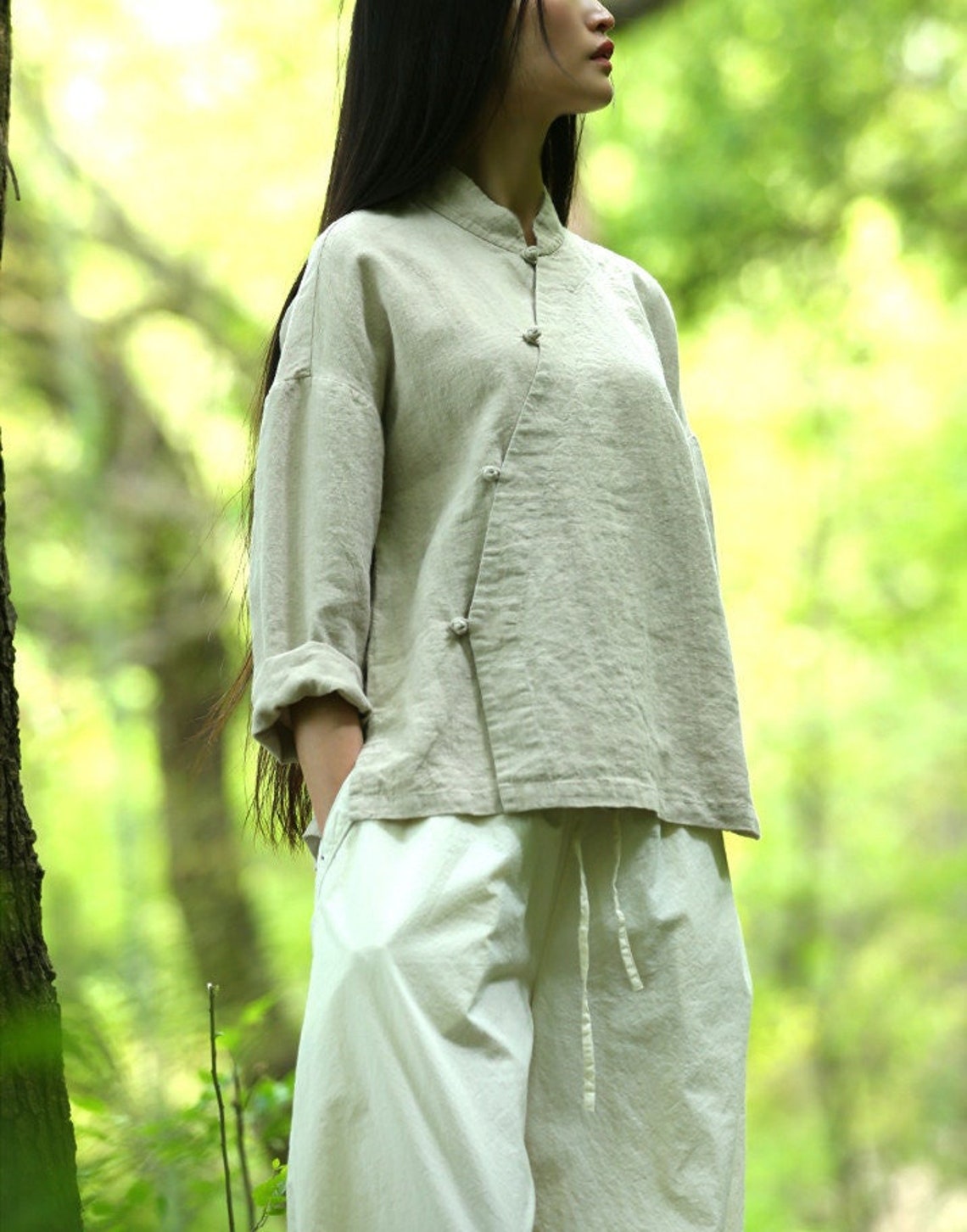 Linen Tops for Women Ladies Vintage Shirt Linen Clothing Linen - Etsy